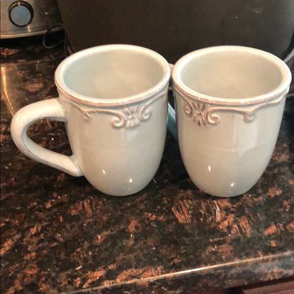 Kitchen | Country Chic Blue Mugs | Poshmark